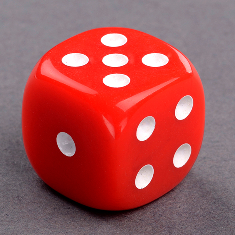 Red Round Corner Dice 16mm