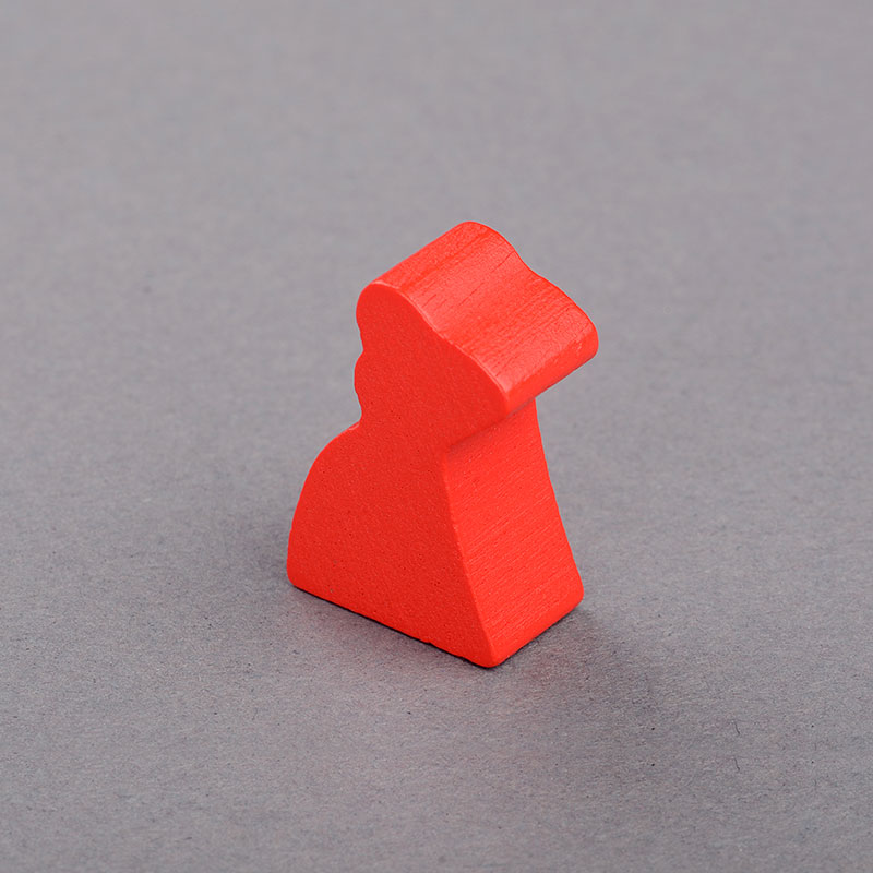 Doggy Wooden Pawn Red