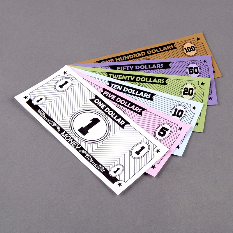 Large Wide Custom Play Money