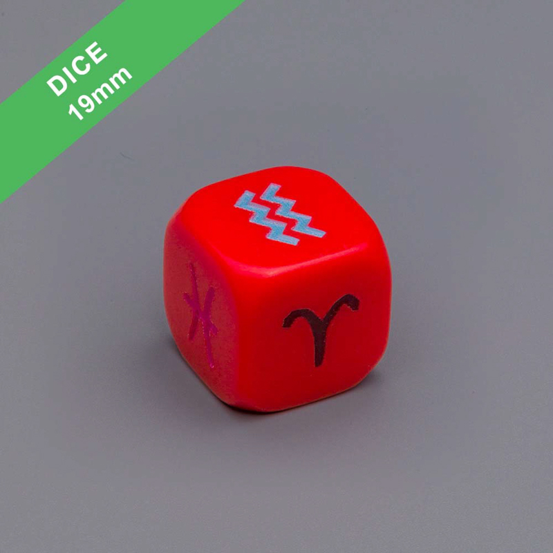 Color Engraved D6 Dice 19mm Red