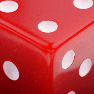 D6, 14mm Red Dice