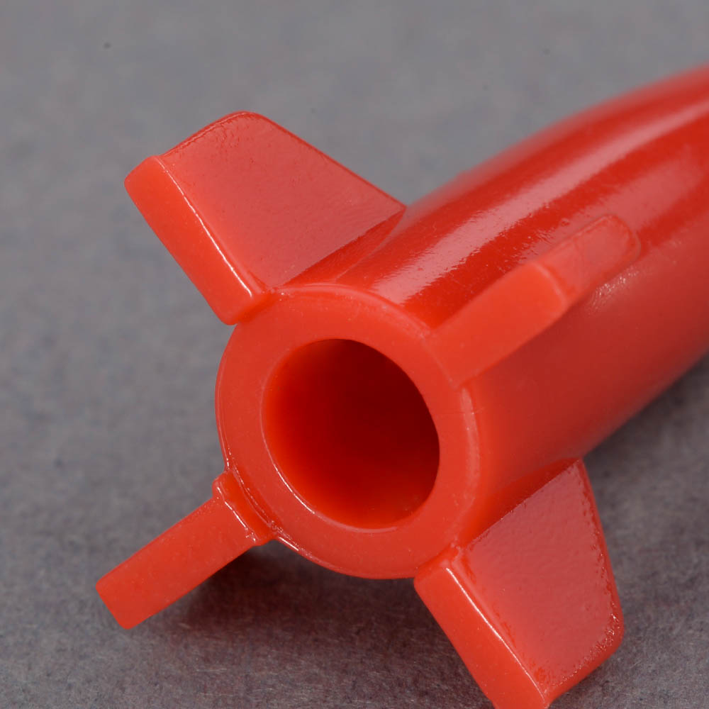 25X12mm Rocket Shape Plastic Pawn Red