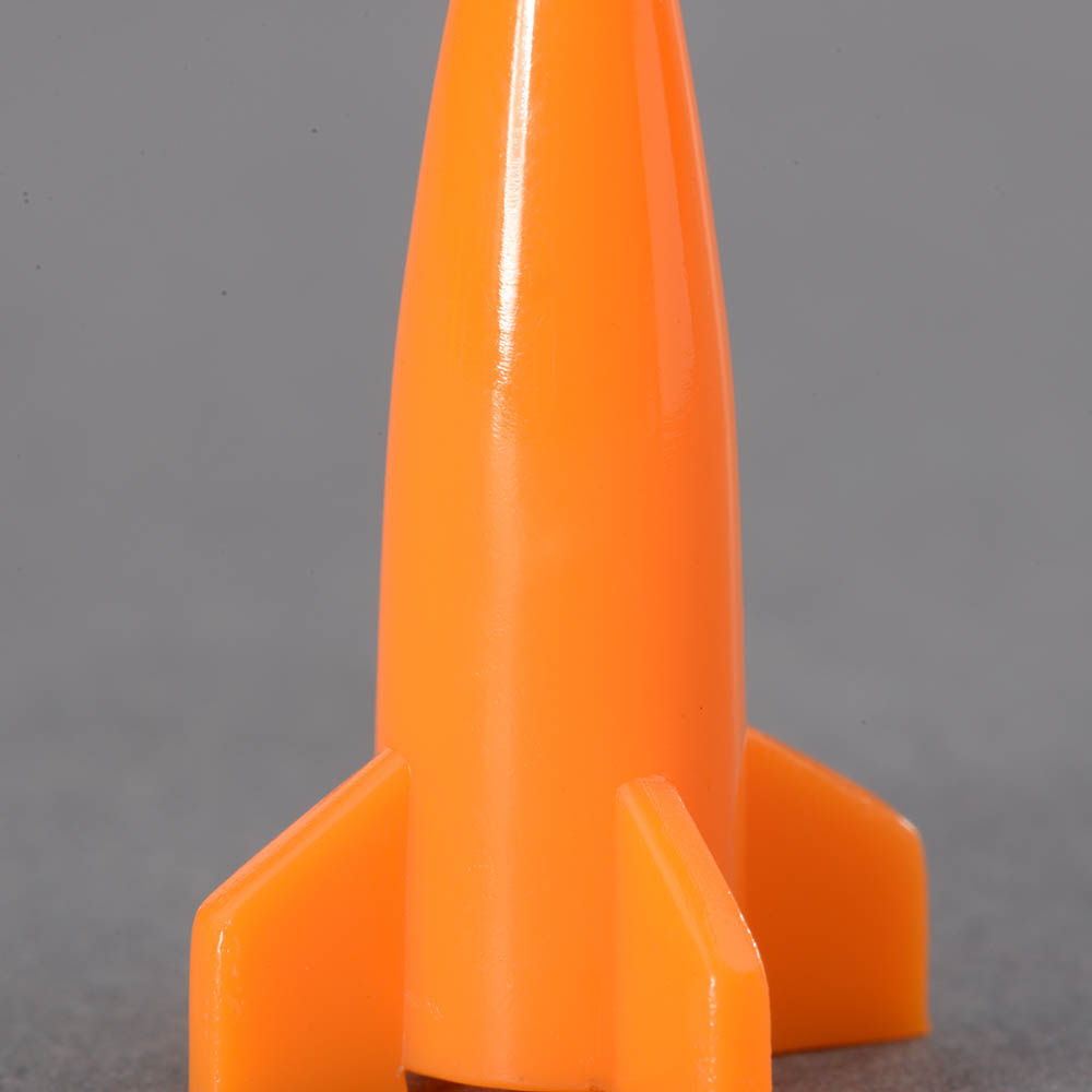 25X12mm Rocket Shape Plastic Pawn Orange