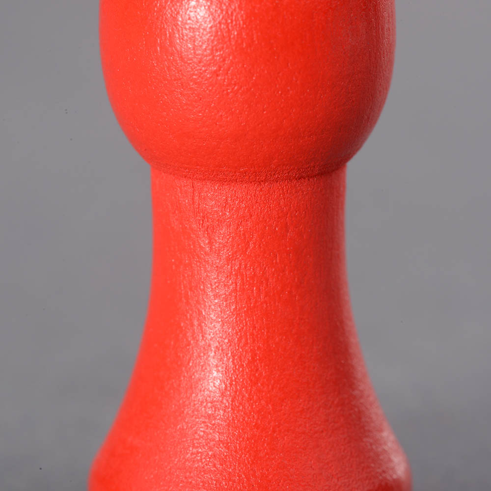 Large Headed Wooden Pawn Red
