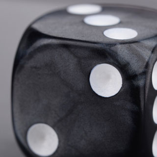 Black Marble Dice 18mm