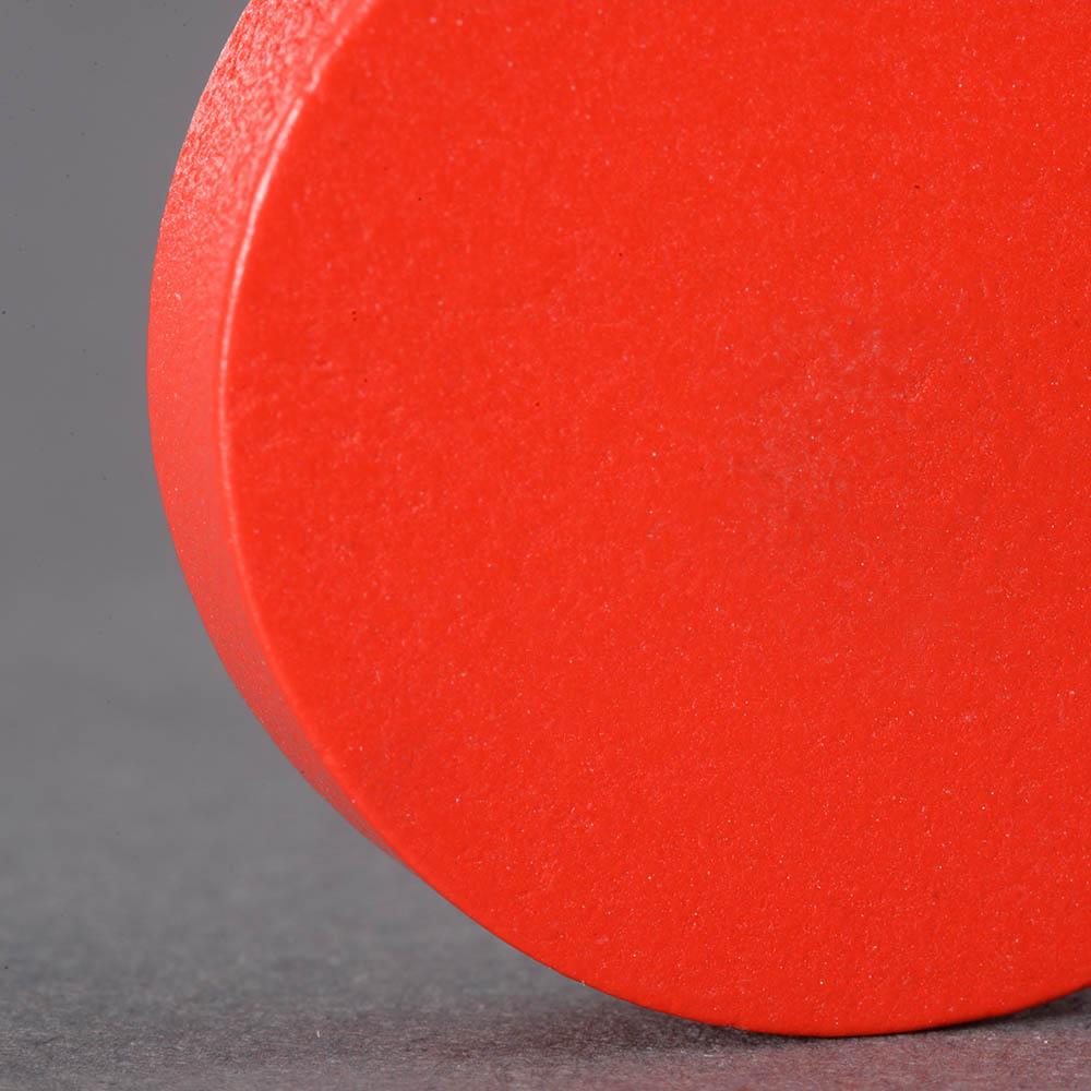 25X25X16mm Wooden Disc Red