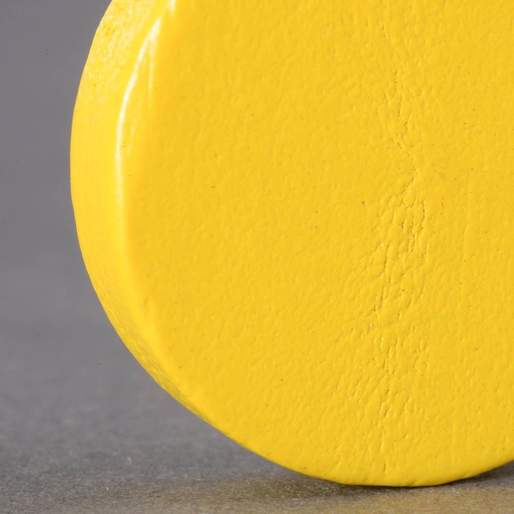 25X25X6mm Wooden Disc Yellow