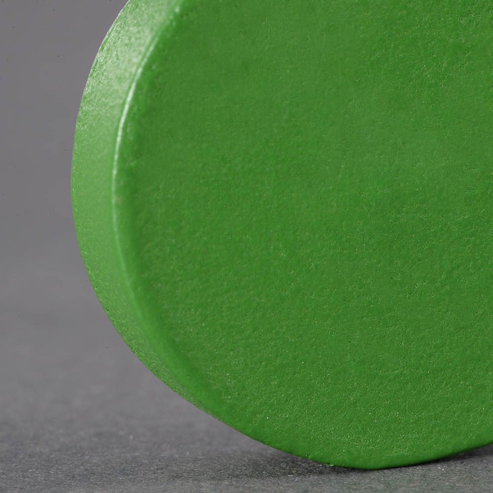 25X25X6mm Wooden Disc Green