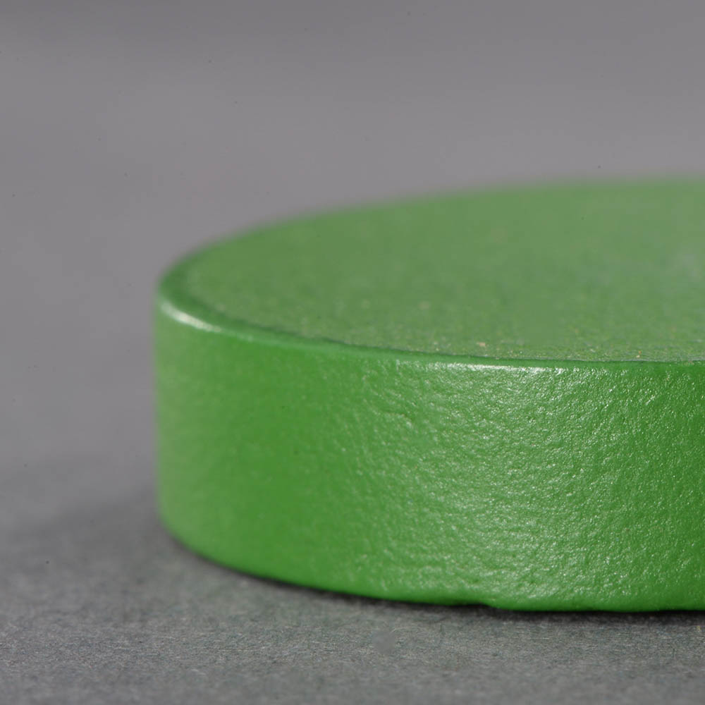 25X25X6mm Wooden Disc Green