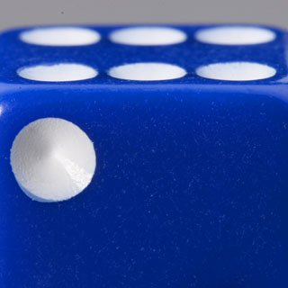 D6, 12mm Blue Dice
