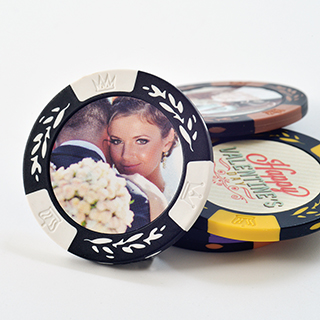 Custom Two Tone Brown Poker Chip