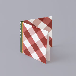 Custom Cross Fold Booklet for 3.5 Square Inch cards