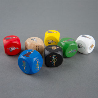 Custom D6 14mm Wooden White Dice
