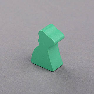 Doggy Wooden Pawn Green