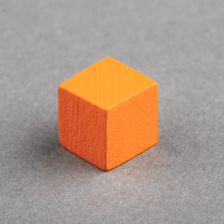 8mm Wooden Cube Orange