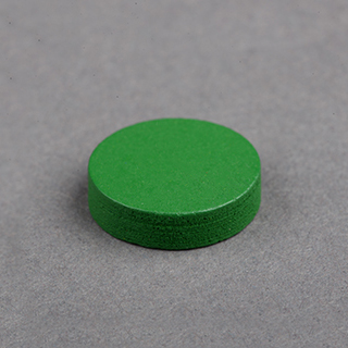 15X15X4mm Wooden Disc Green