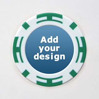 Custom Two Tone Green Casino Chip