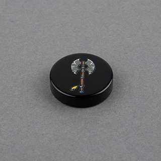 double-sides Custom Game Tokens 20mm x 5mm black