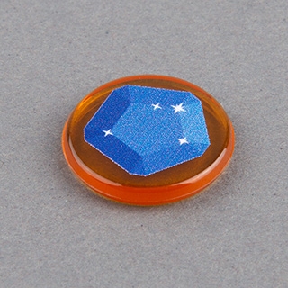 18mm Custom Crystal Plastic Token Orange