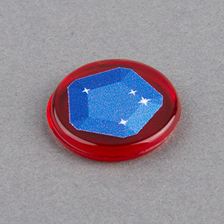 18mm Custom Crystal Plastic Token Red